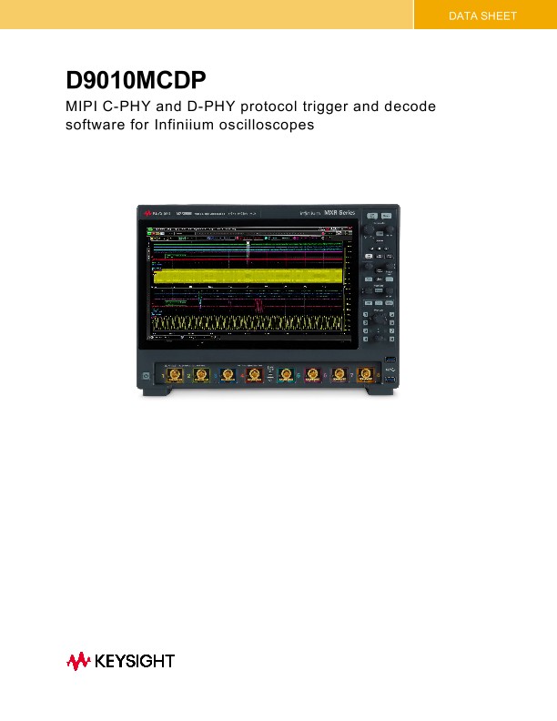 D9110MCDP MIPI C-PHY and D-PHY Protocol Trigger and Decode PDF Asset Page | Keysight